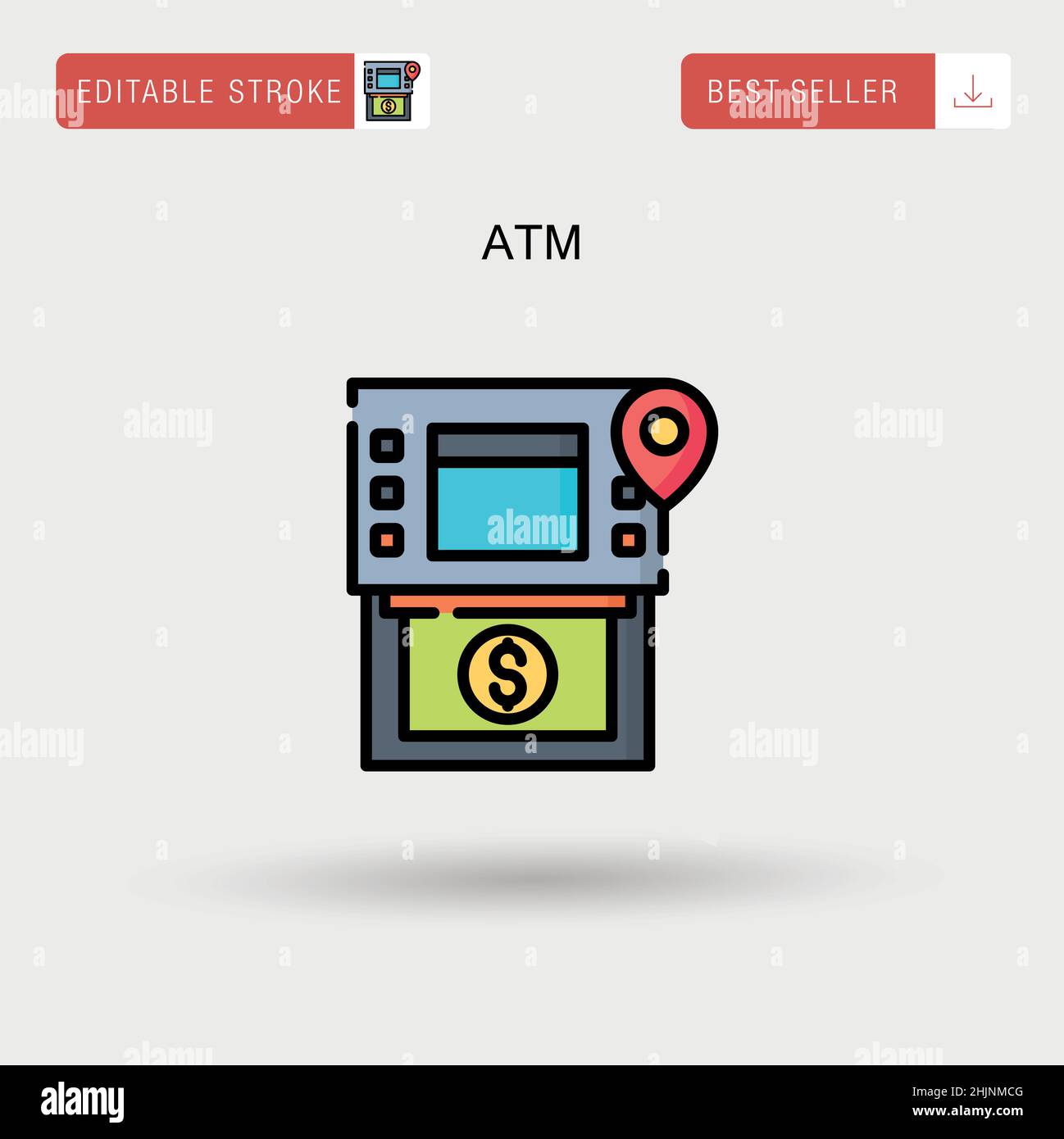 Male at atm Stock Vector Images - Alamy
