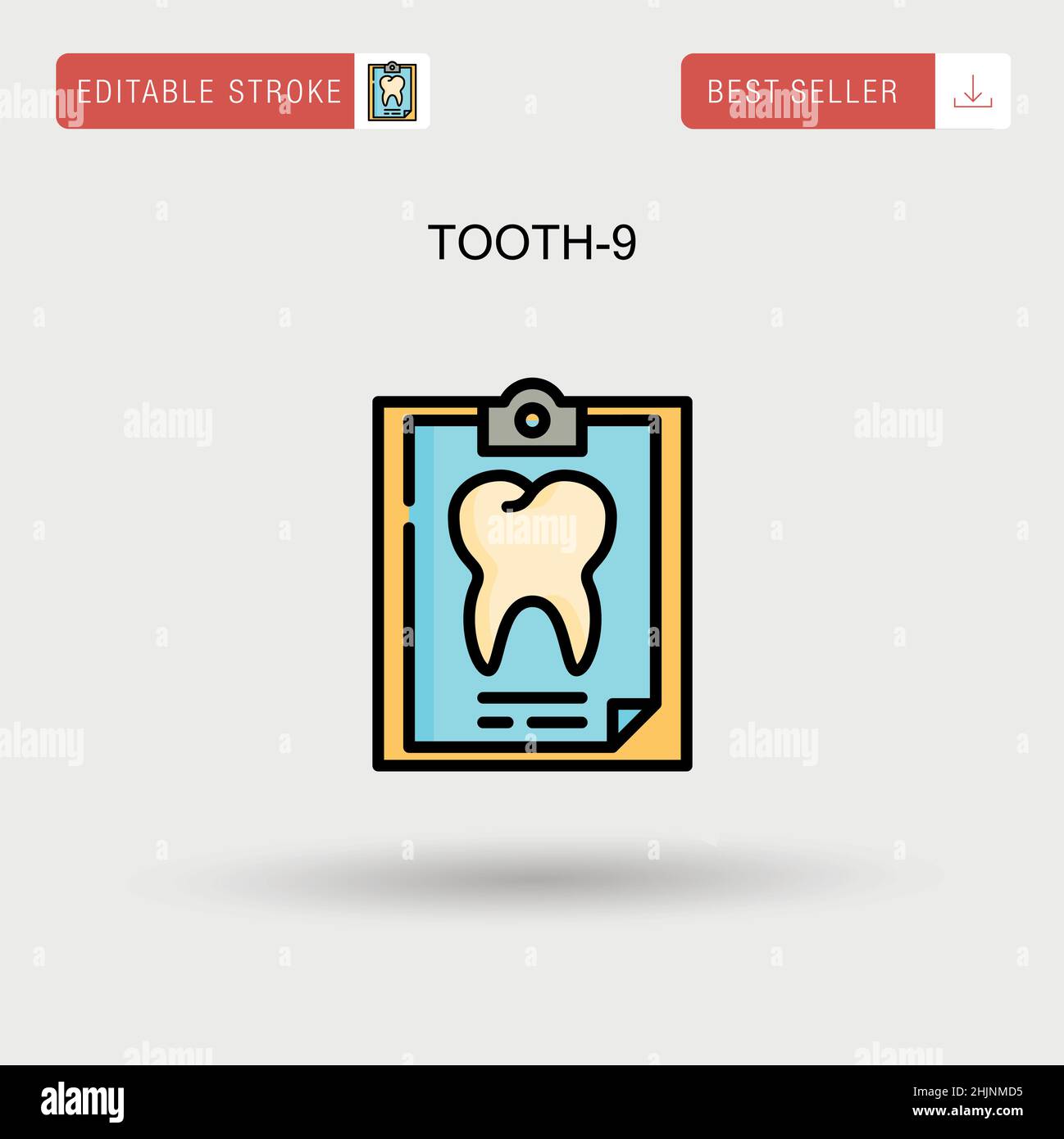 Tooth-9 Simple vector icon Stock Vector Image & Art - Alamy