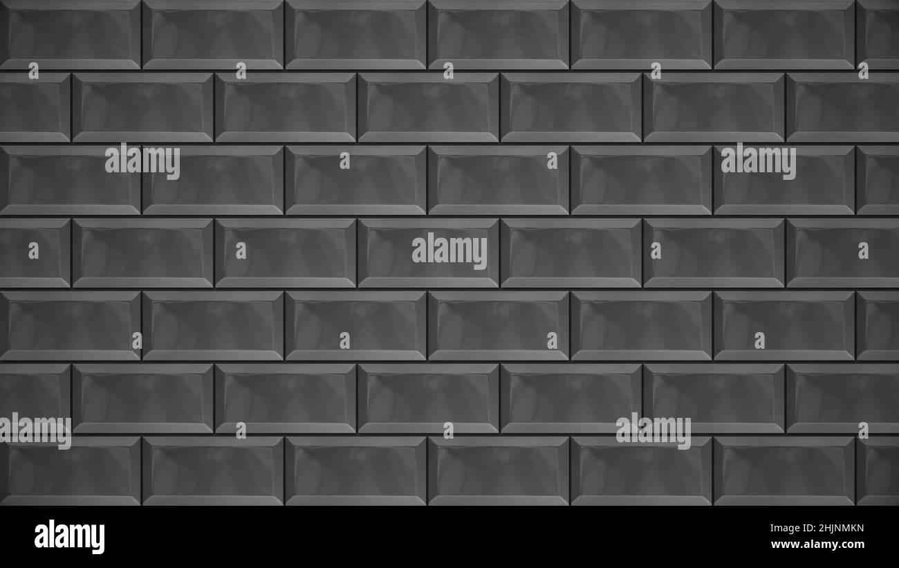 Brick wall construction, gray bricks destroying abstract wall ...