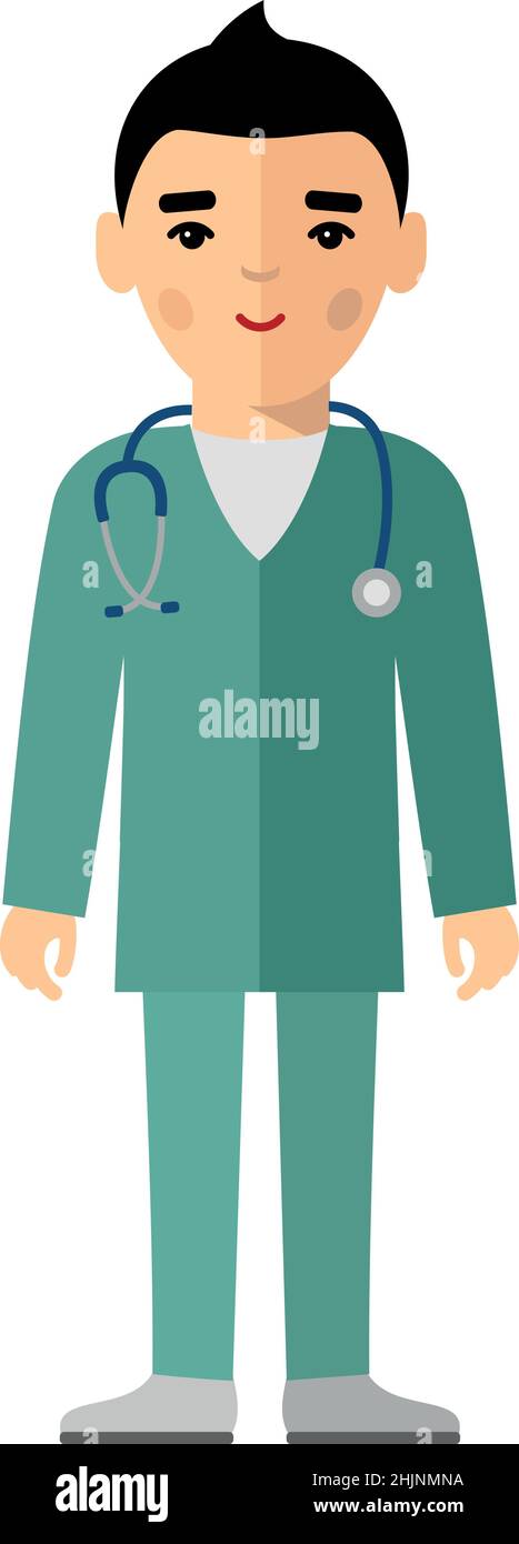 Vector Illustration of a Doctor with stethoscope Stock Vector Image ...