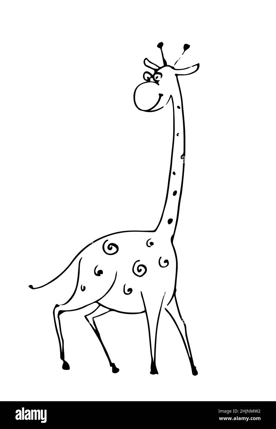 Comical giraffe illustration hi-res stock photography and images - Alamy