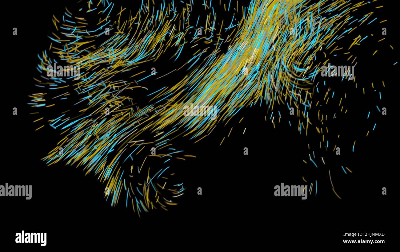 Vortex from green leaves. Spiral shiny partic Abstract animation of ...