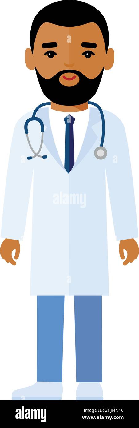Vector Illustration of a Doctor with stethoscope Stock Vector Image ...