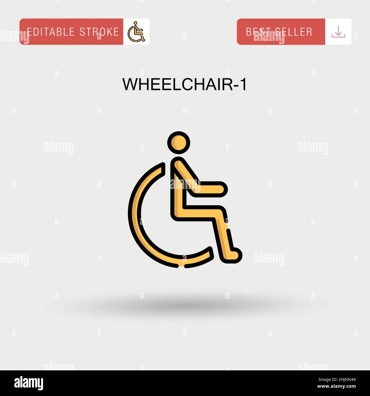 Man wheelchair icon outline Stock Vector Images - Alamy