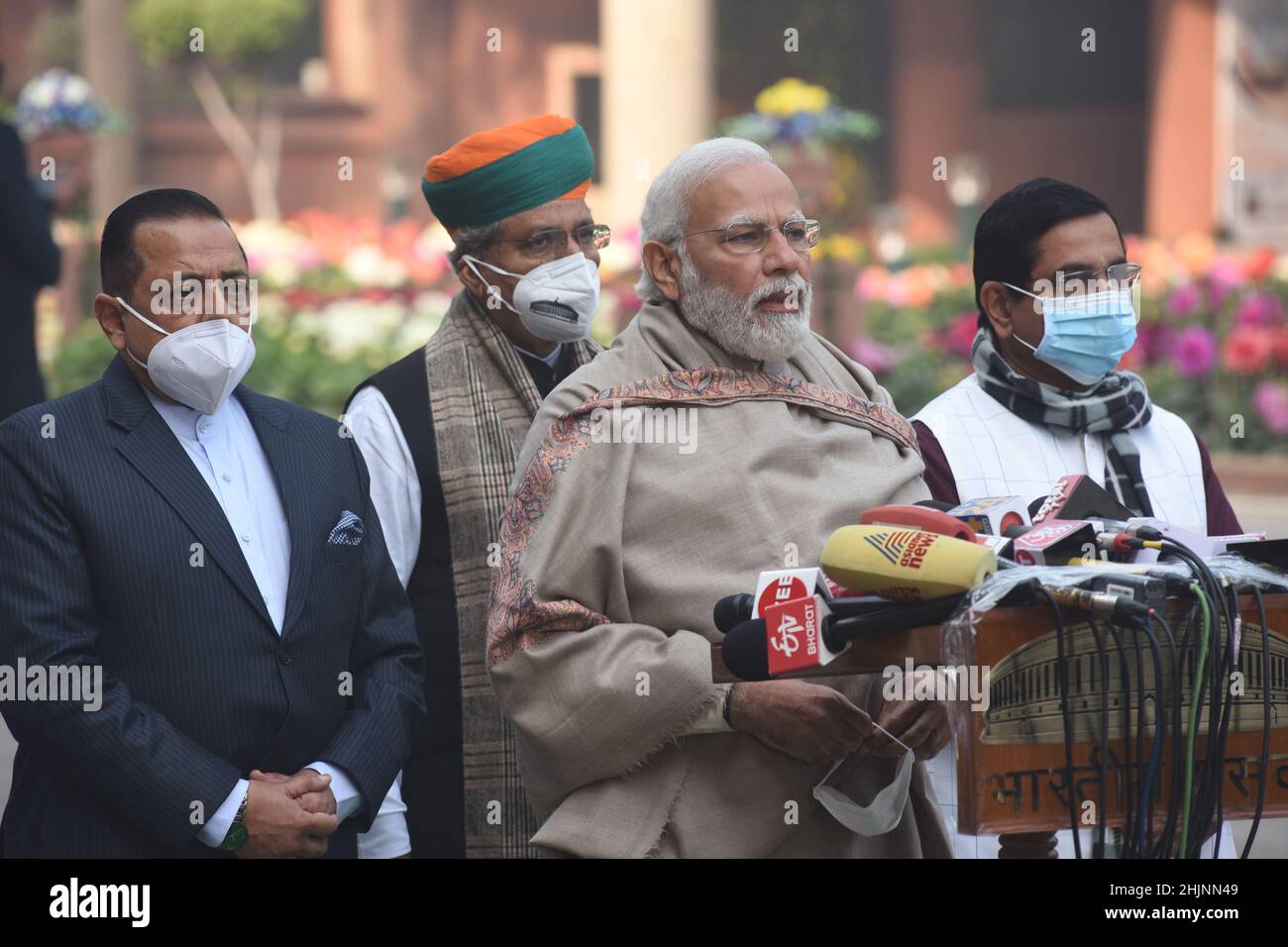 Prime Minister Narendra Modi, addreses media on the opening day of the ...