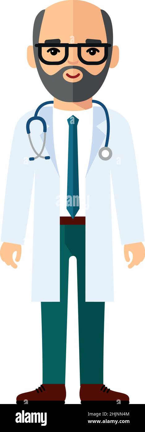 Vector Illustration of a Doctor with stethoscope Stock Vector Image ...