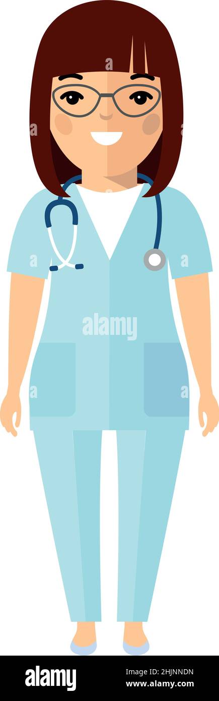 Vector Illustration of a Doctor with stethoscope Stock Vector Image ...