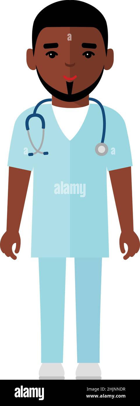 Vector Illustration of a Doctor with stethoscope Stock Vector Image ...