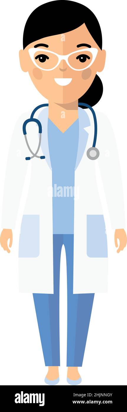 Vector Illustration of a Doctor with stethoscope Stock Vector Image ...