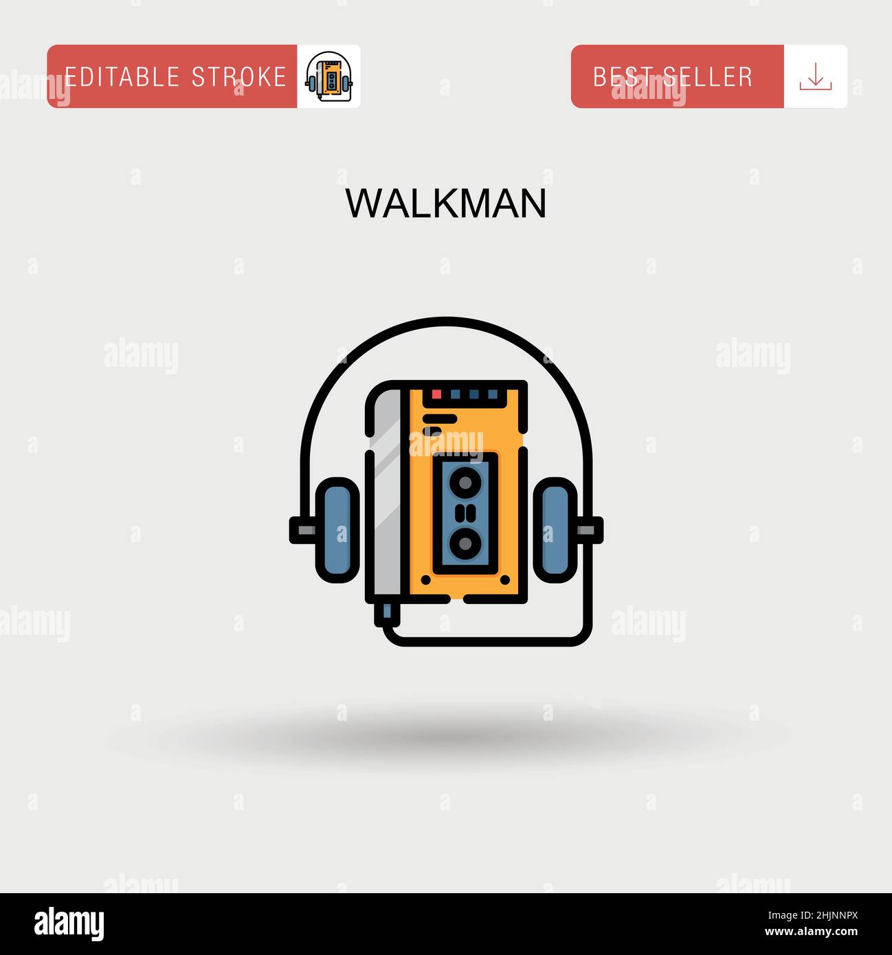 Walkman Simple vector icon Stock Vector Image & Art - Alamy