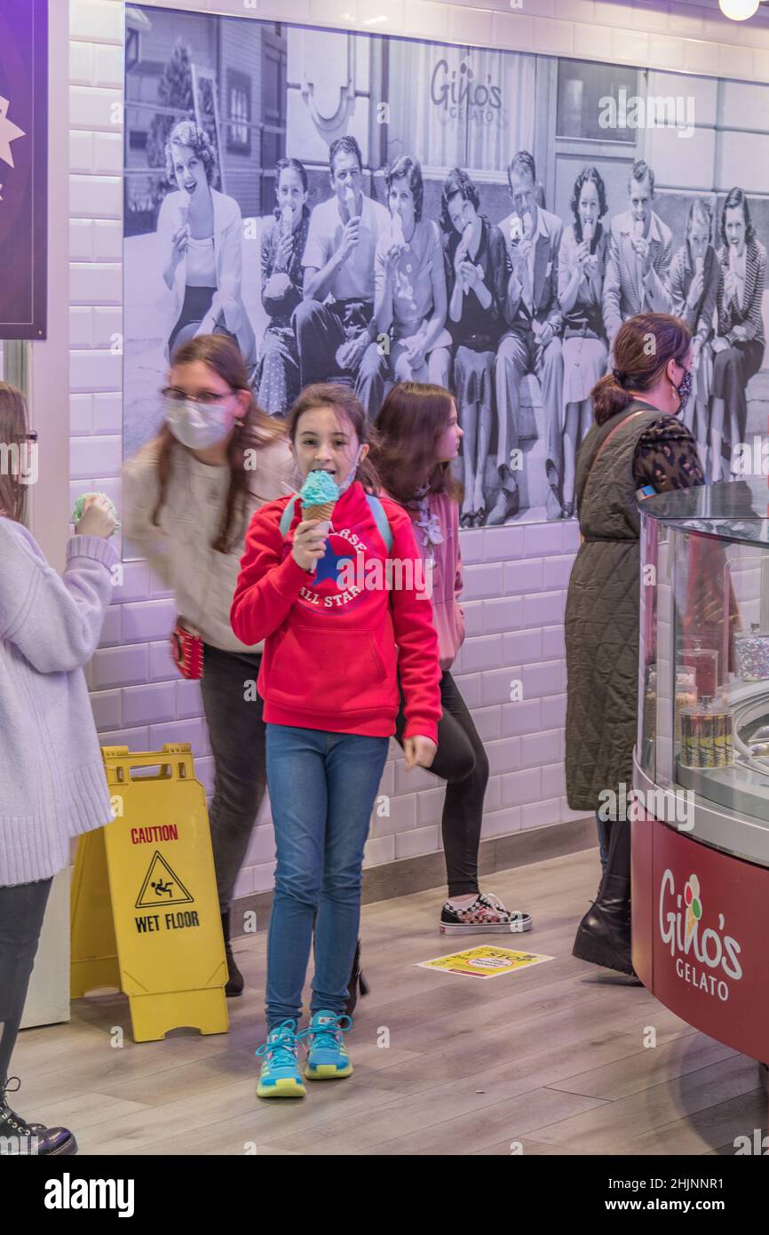 New normal retail shopping in Dublin, people in the shop, Grafton ...