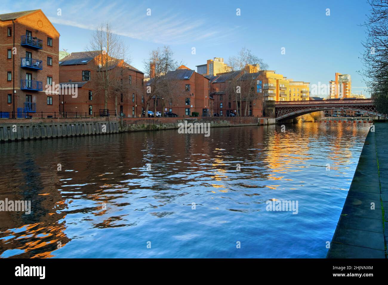 Leeds bridge over river aire hi-res stock photography and images - Alamy