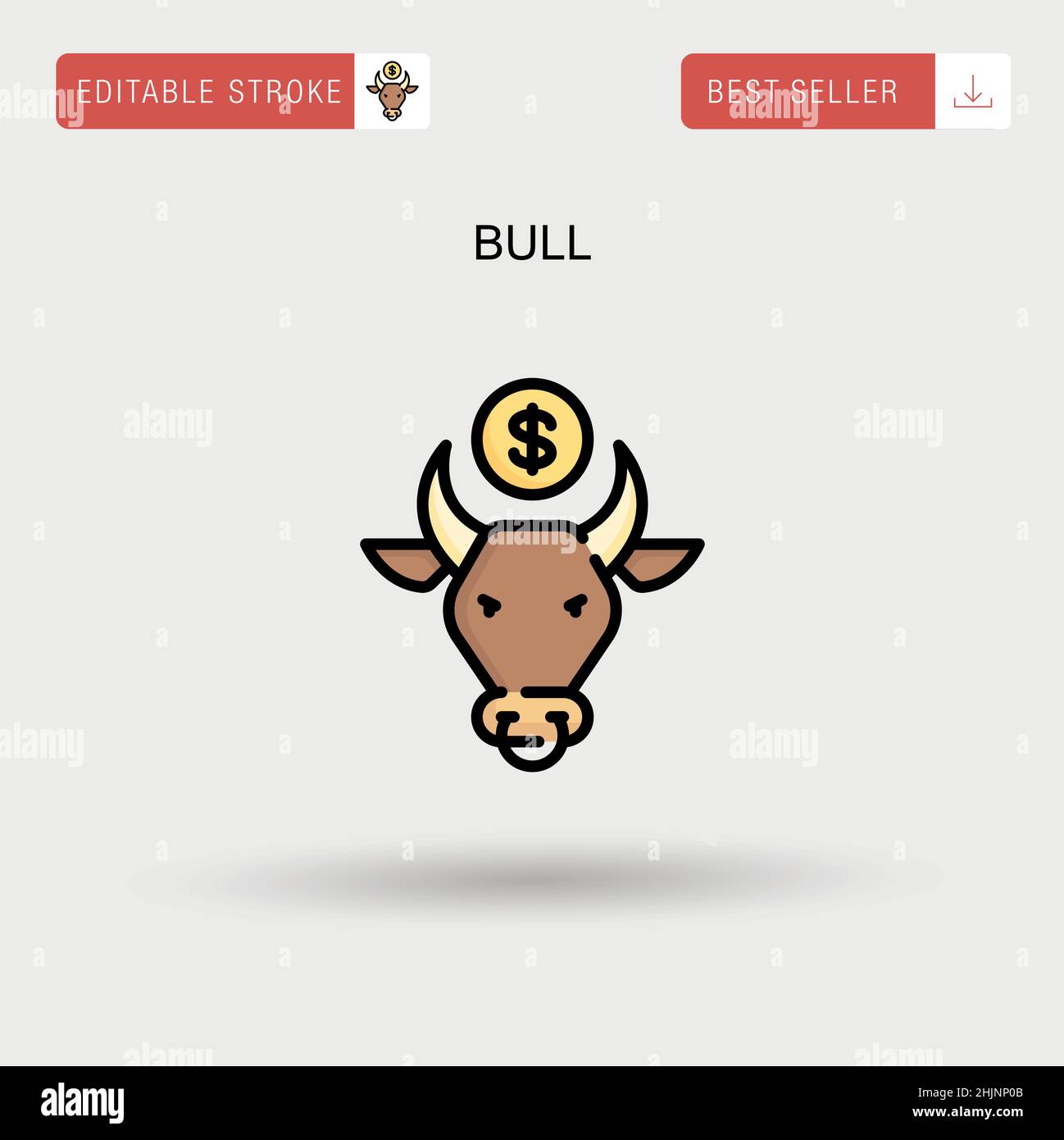 Bull Simple vector icon Stock Vector Image & Art - Alamy