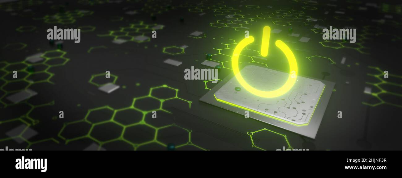 technology power button abstract background,3D illustration Stock Photo ... technology power button abstract background,3D illustration Stock Photo ...