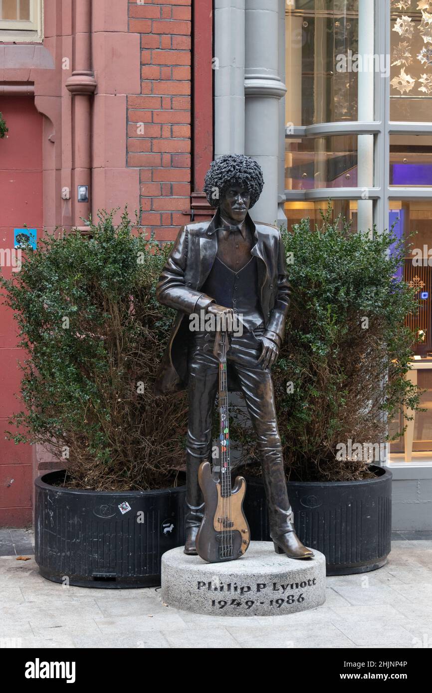 Phil Lynott bronze statue, Harry Streett, The Irish musician, singer ...