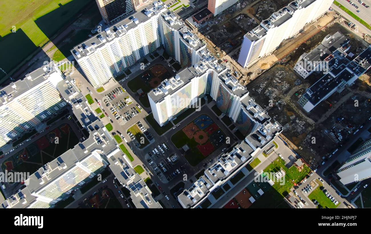 Residential high-rise buildings with of complexes under construction ...