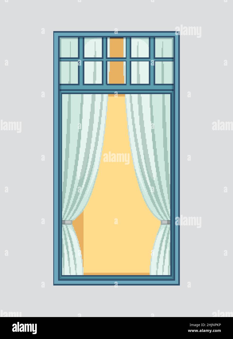Romantic old European style windows illustration Stock Vector Image ...