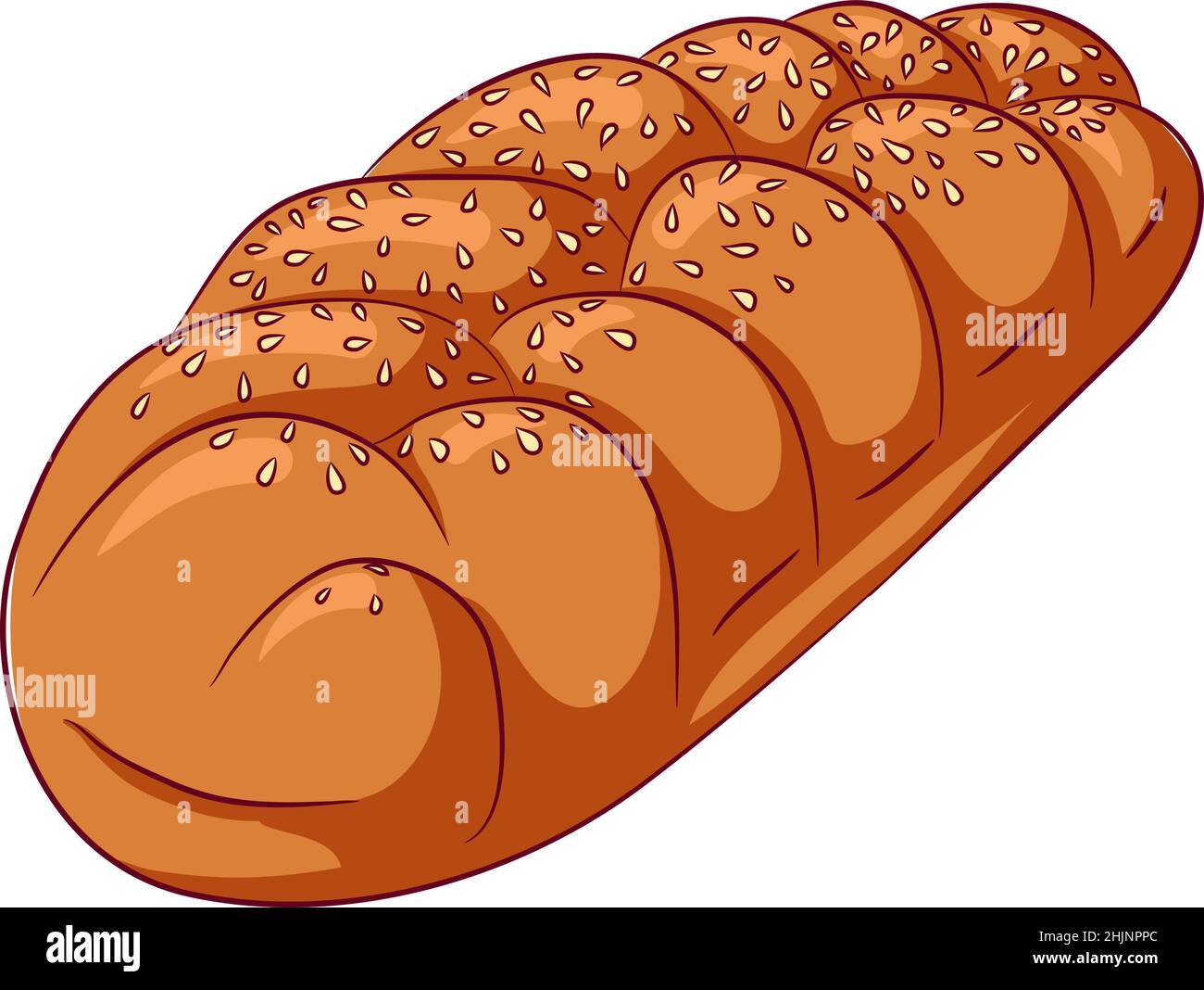 White sweet bun sesame Stock Vector Images - Alamy