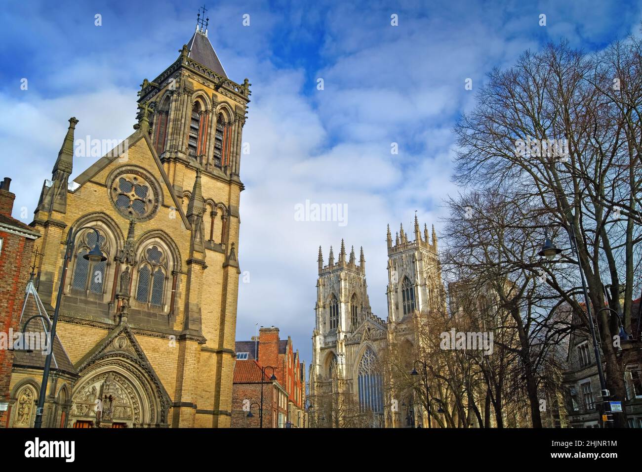 UK,North Yorkshire, York, York Oratory, Towers and West Face of York ...