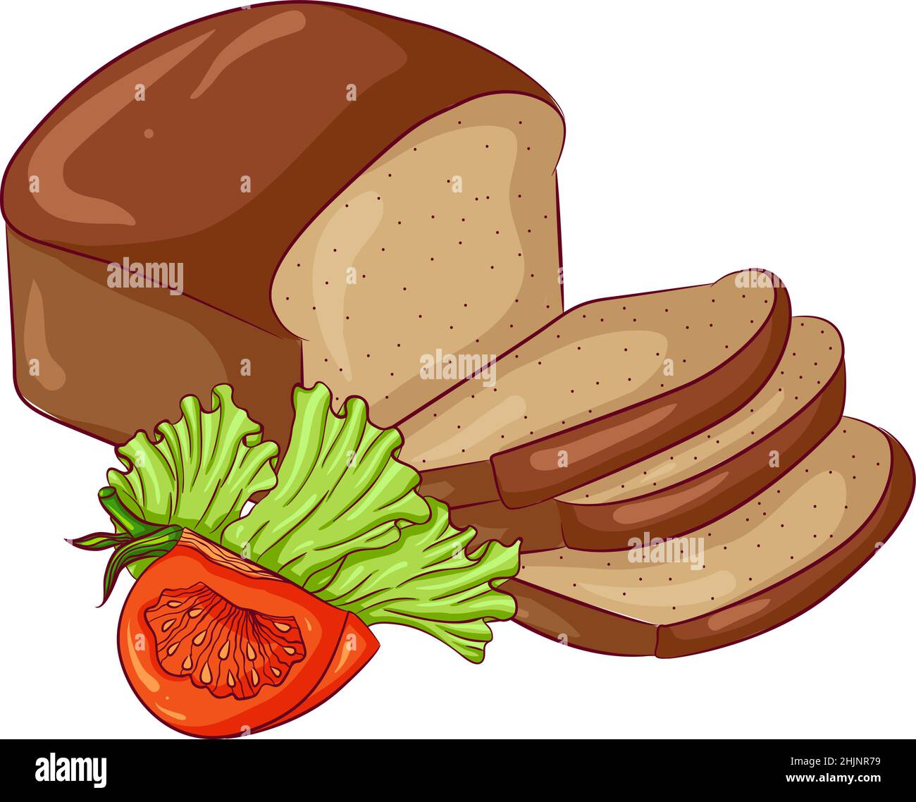 Crusty rye bread Stock Vector Images - Alamy