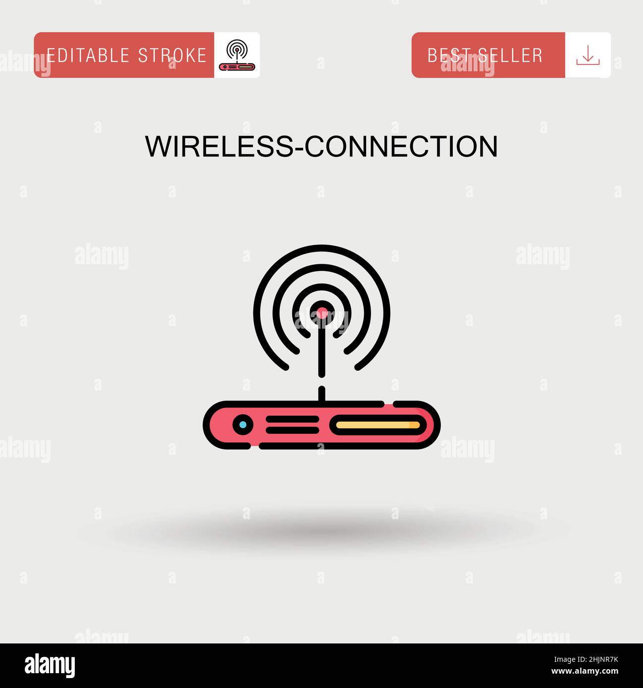 Wireless-connection Simple vector icon Stock Vector Image & Art - Alamy