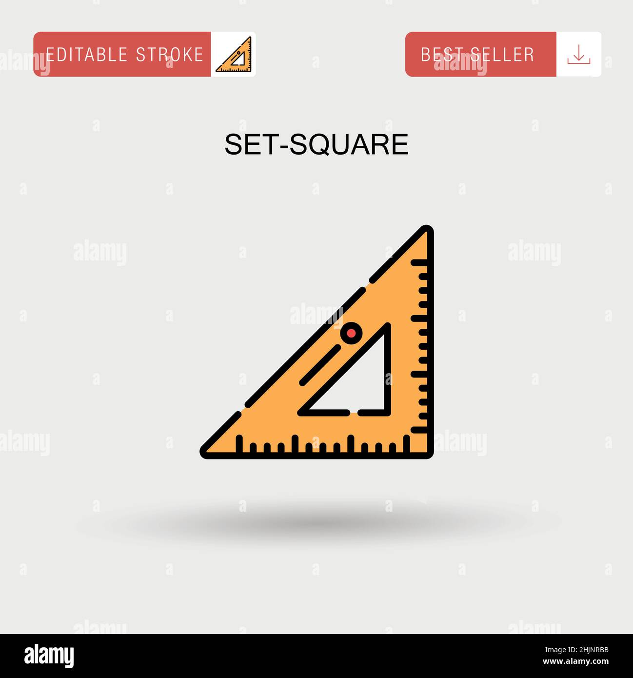Set-square Simple vector icon Stock Vector Image & Art - Alamy