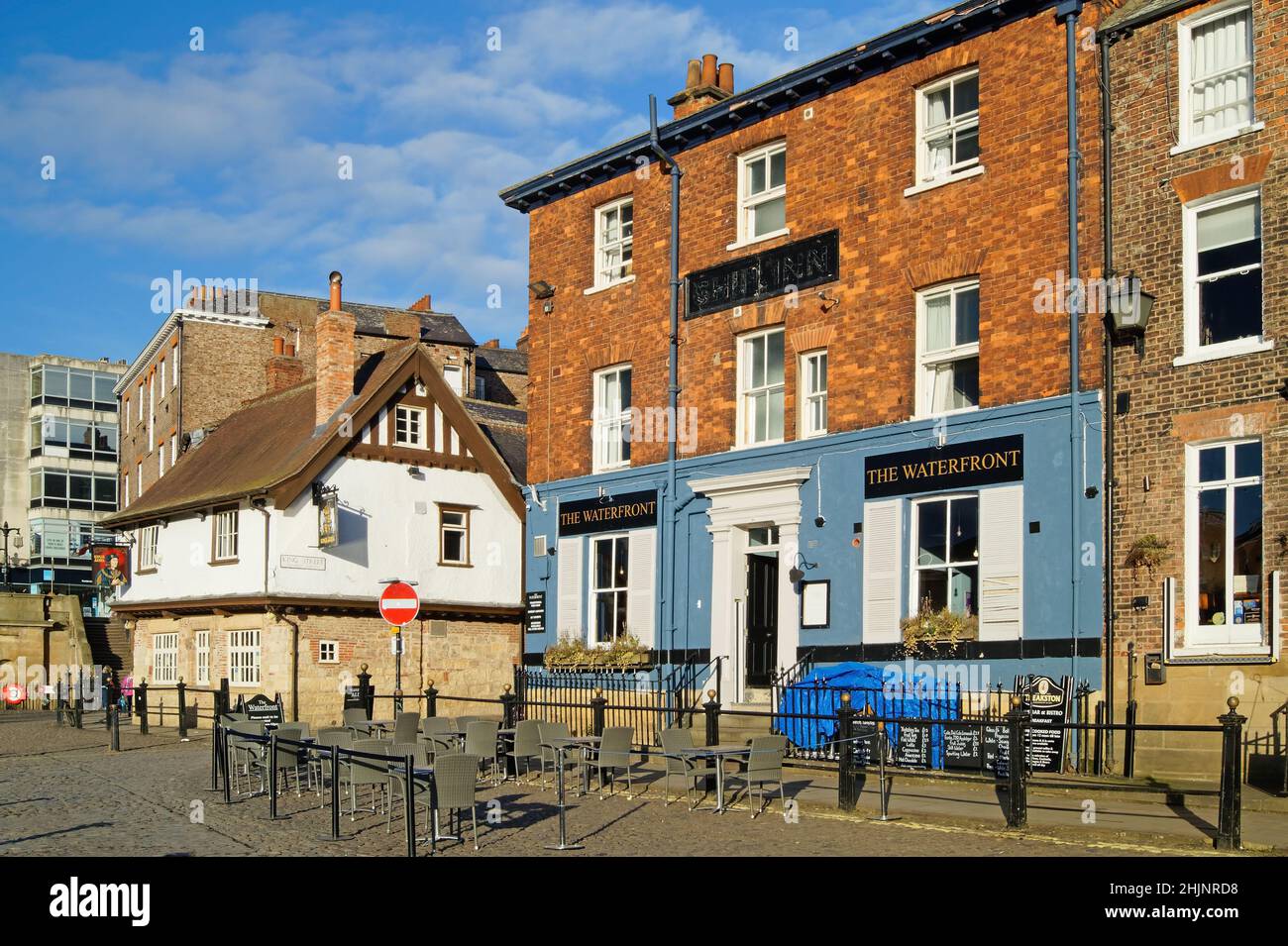 UK, North Yorkshire, York, The Kings Arms and Lil's on The Waterfront ...