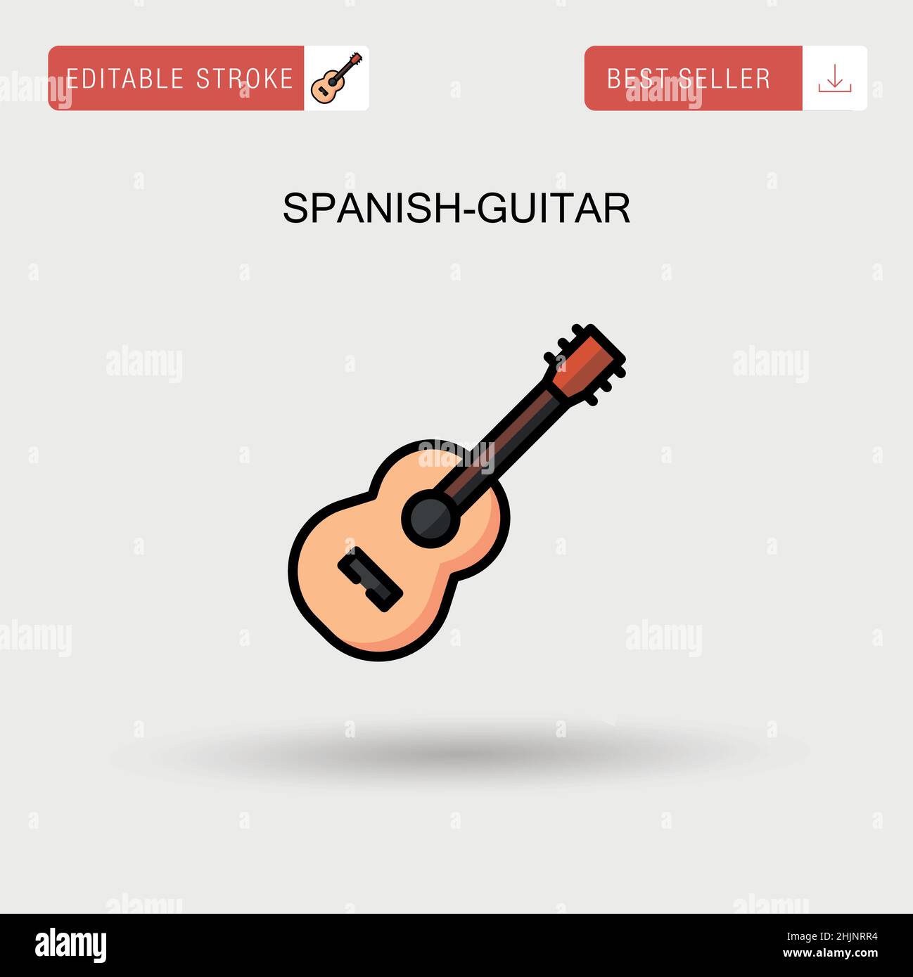 Spanish-guitar Simple vector icon Stock Vector Image & Art - Alamy