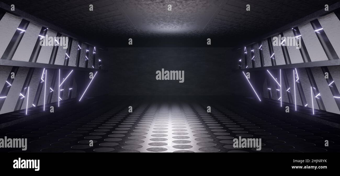 Alien Corridor Tunnel Cutting Edge Glow with Light Slate Gray Colors ...