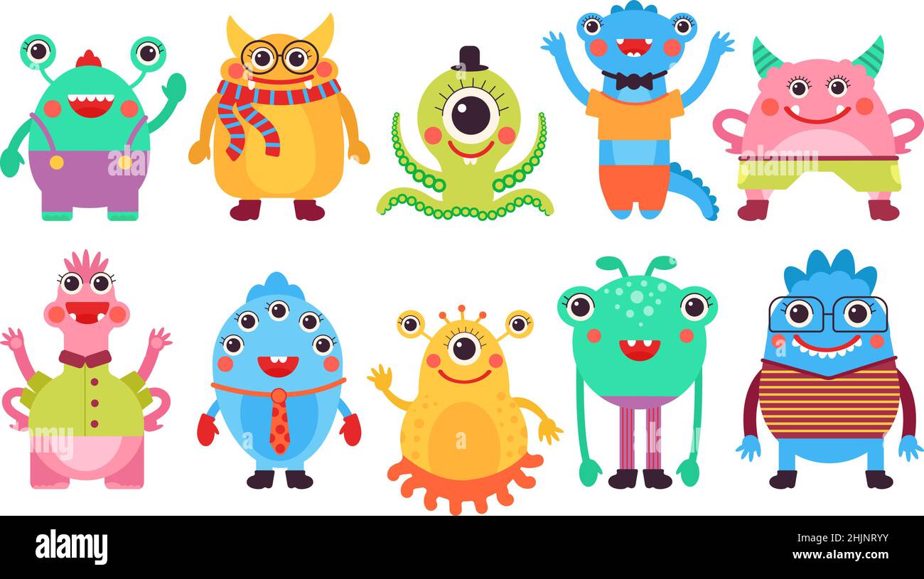Friendly monsters Cut Out Stock Images & Pictures - Alamy