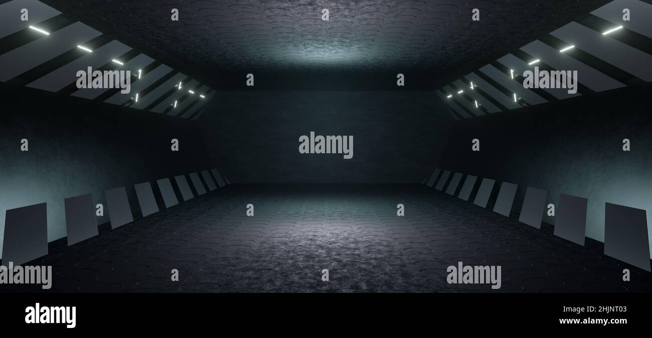 Robotic Cyber Background Alien Spaceship Room Tunnel Corridor ...