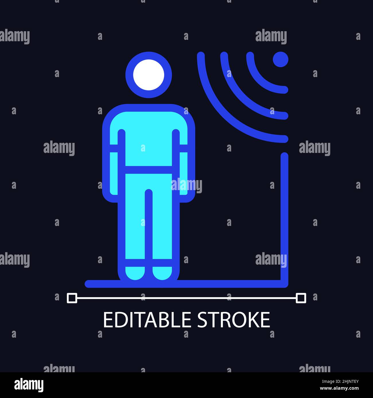 Proximity sensors pixel perfect RGB color icon for dark theme Stock ...