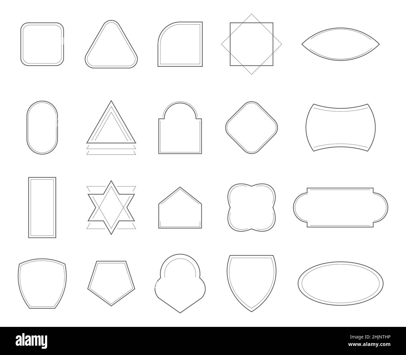 Line Geometric Frame Vector Set In Minimalistic Style Bohemian Abstract Linear Frames