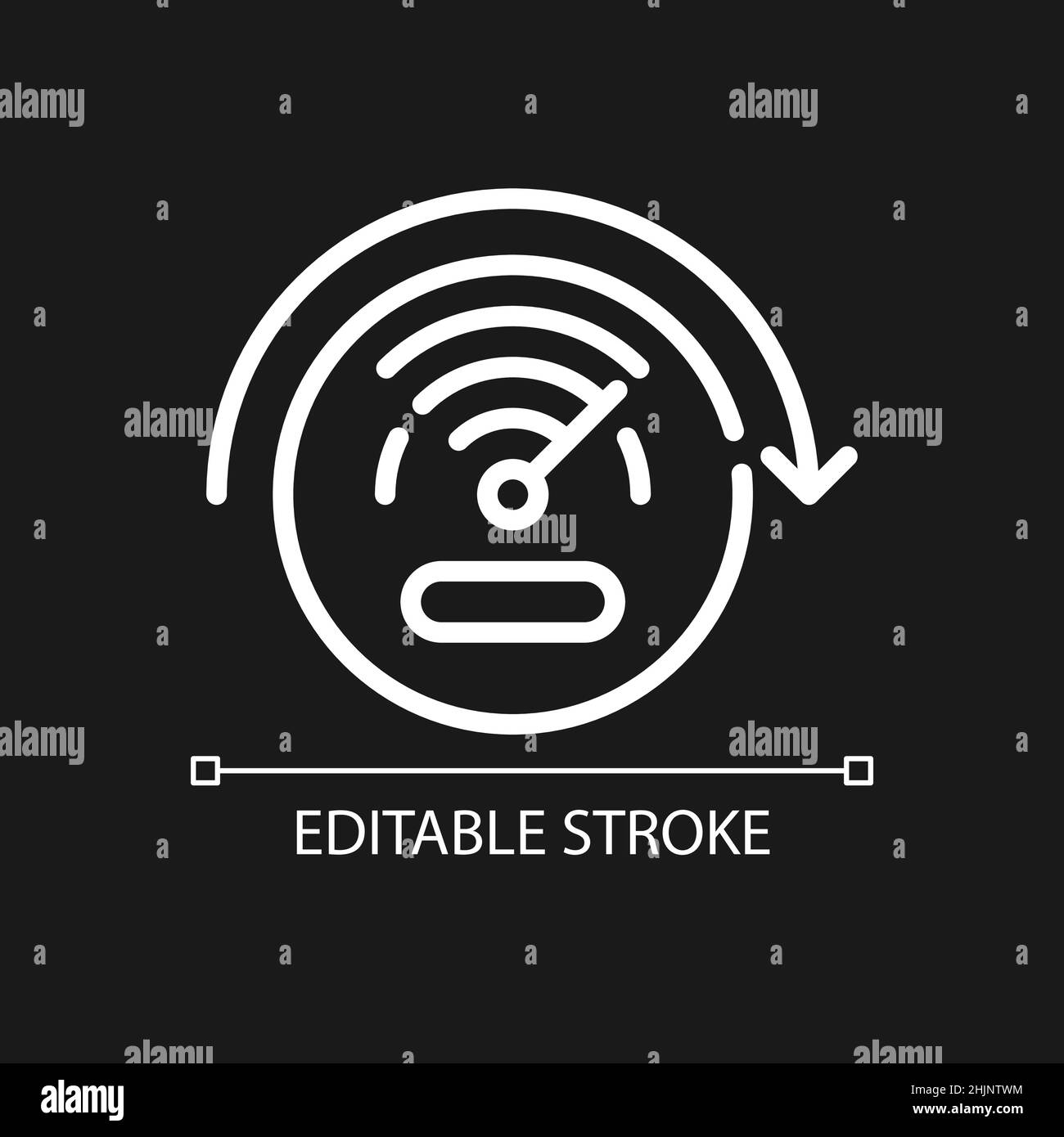 Speed sensors pixel perfect white linear icon for dark theme Stock ...