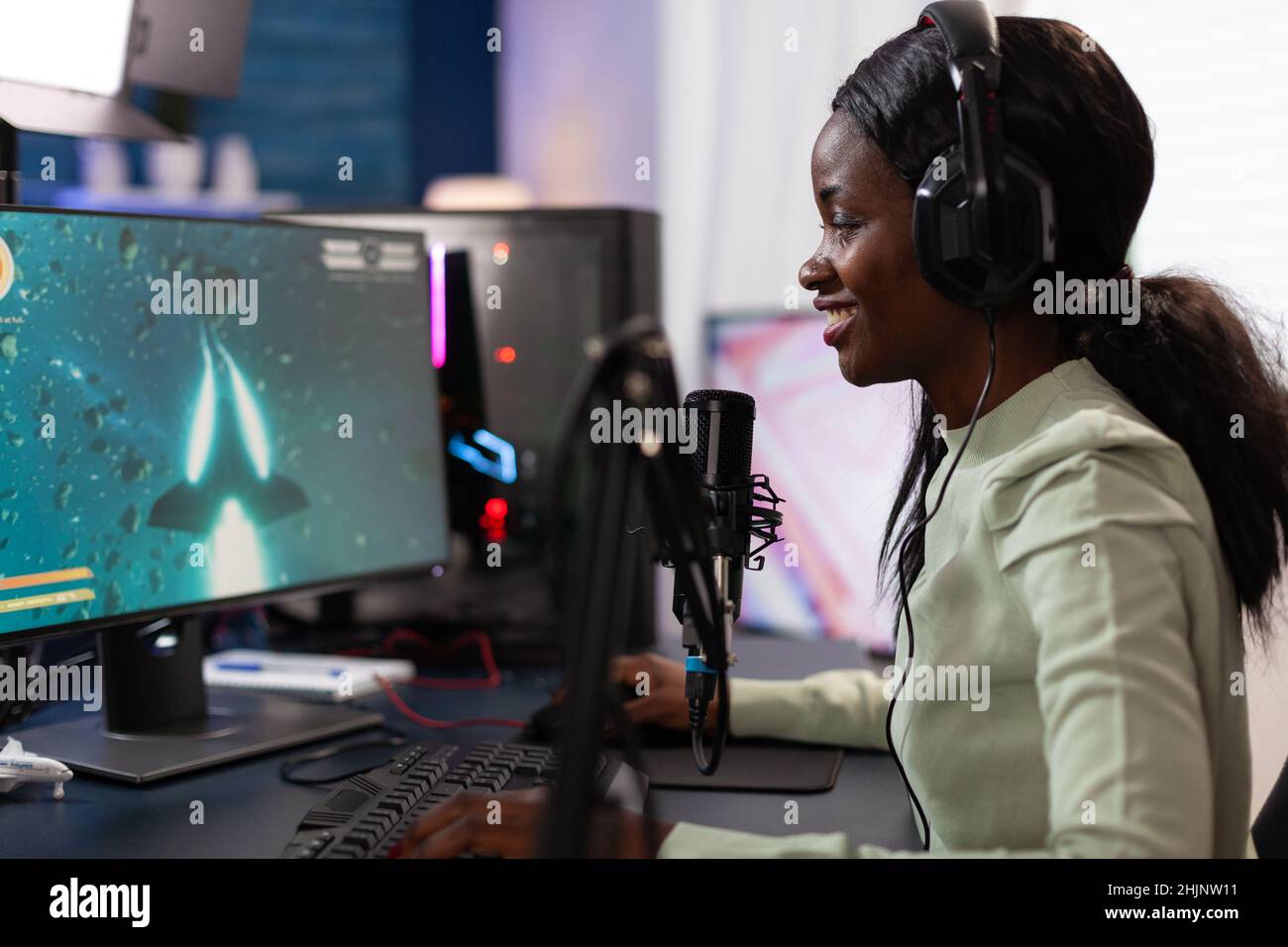 Successful streamer hi-res stock photography and images - Alamy