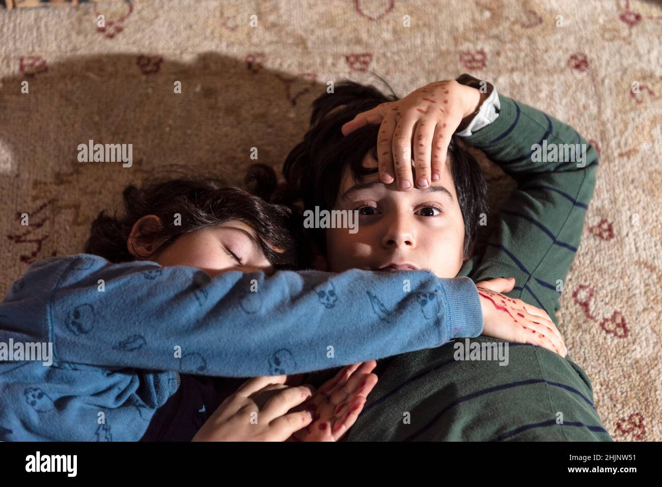 two brothers showing affection for each other Stock Photo - Alamy