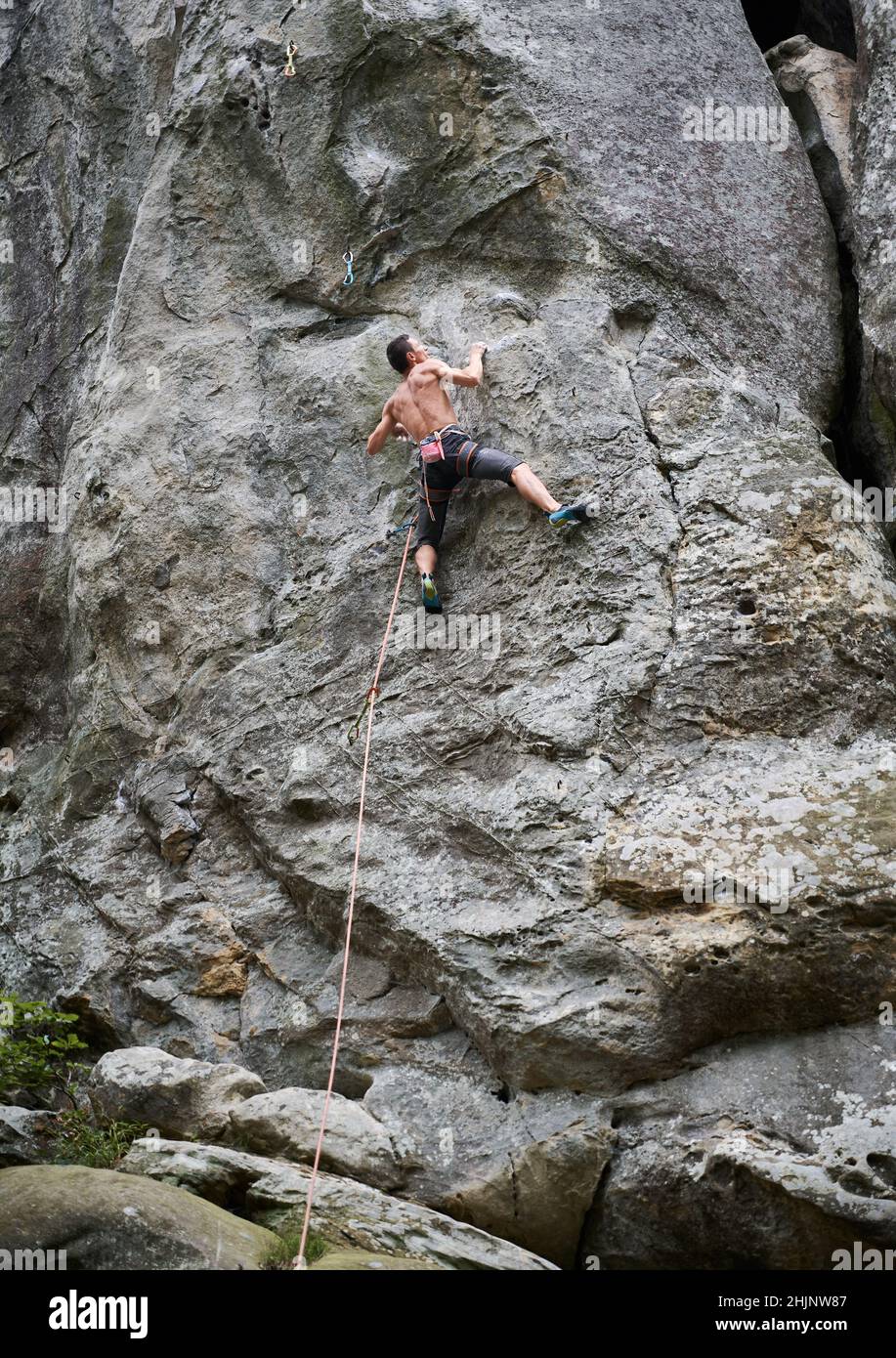 Back of climber with equipment hi-res stock photography and images - Alamy