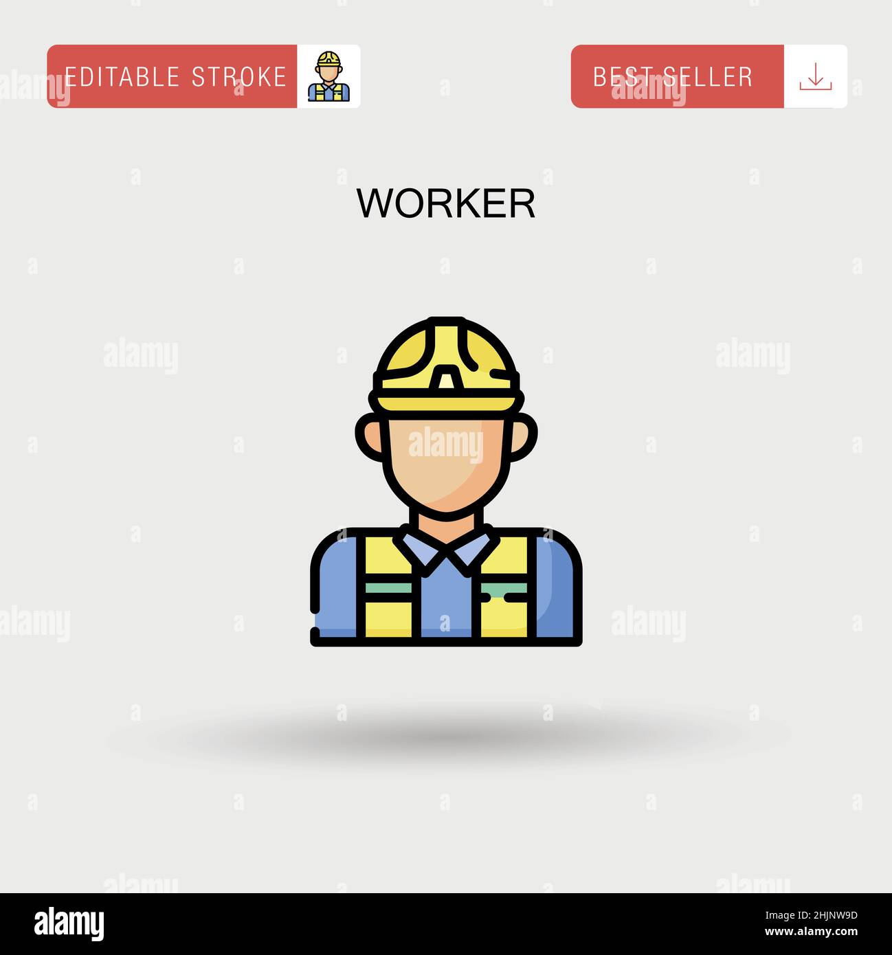 Worker Simple vector icon Stock Vector Image & Art - Alamy