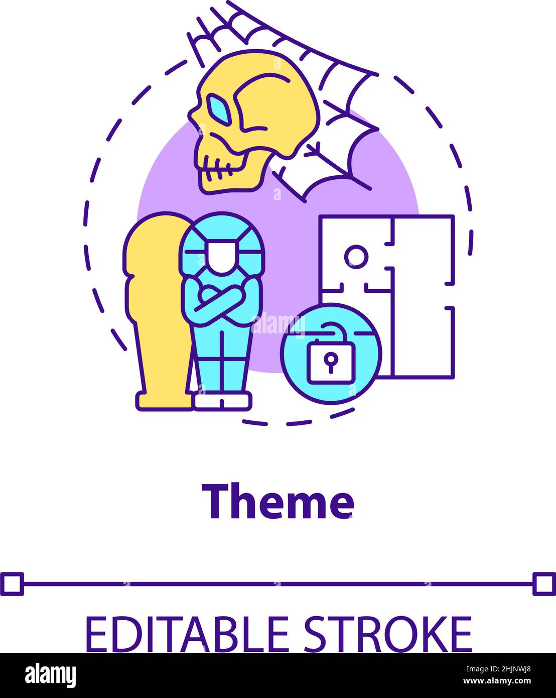 Theme concept icon Stock Vector Image & Art - Alamy