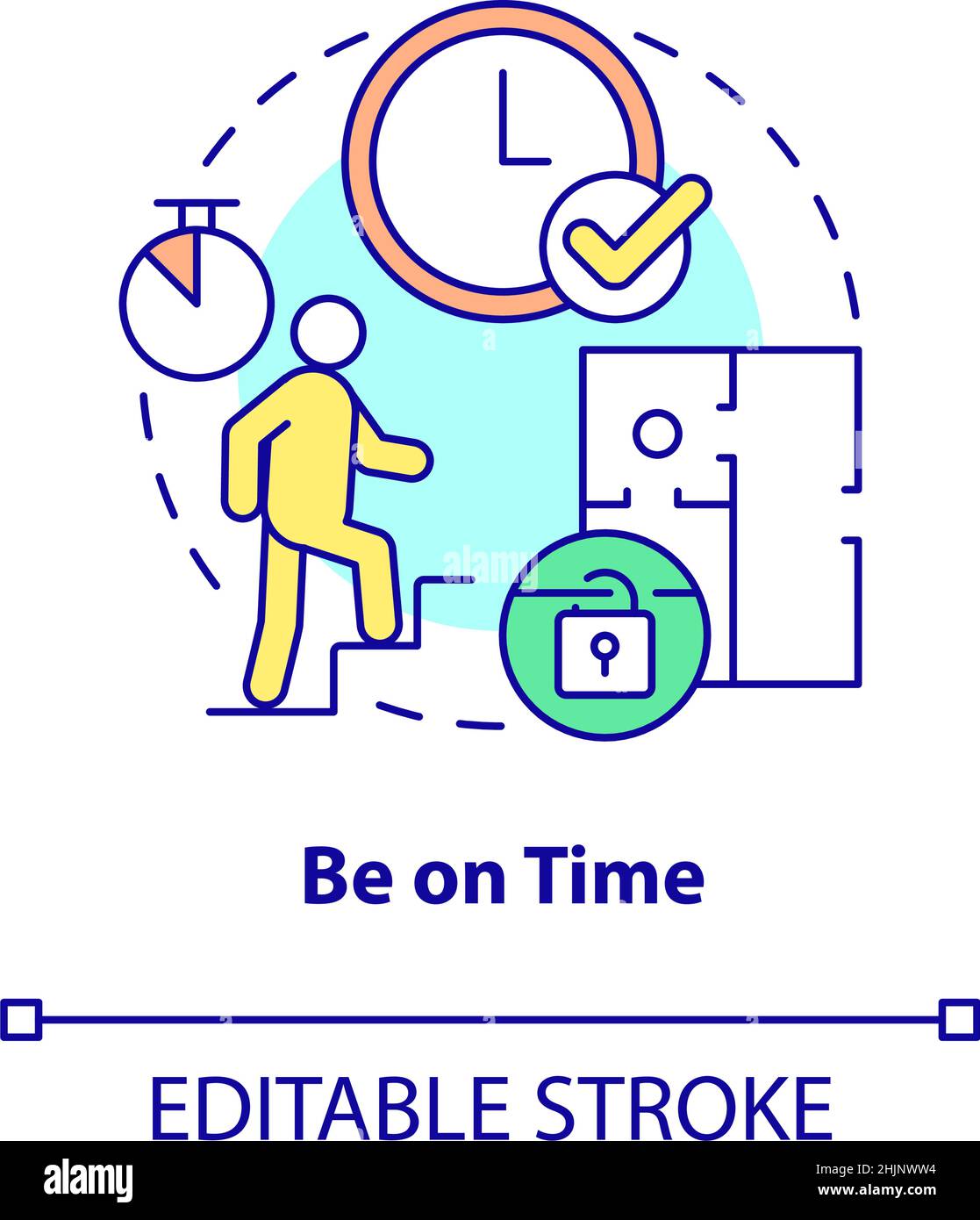 Be on time concept icon Stock Vector Image & Art - Alamy