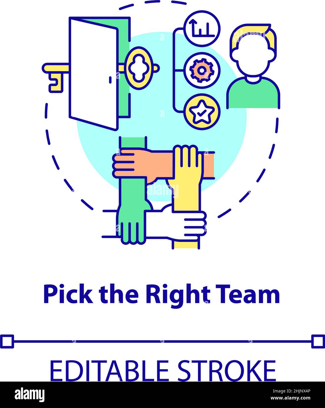 Pick right team concept icon Stock Vector Image & Art - Alamy