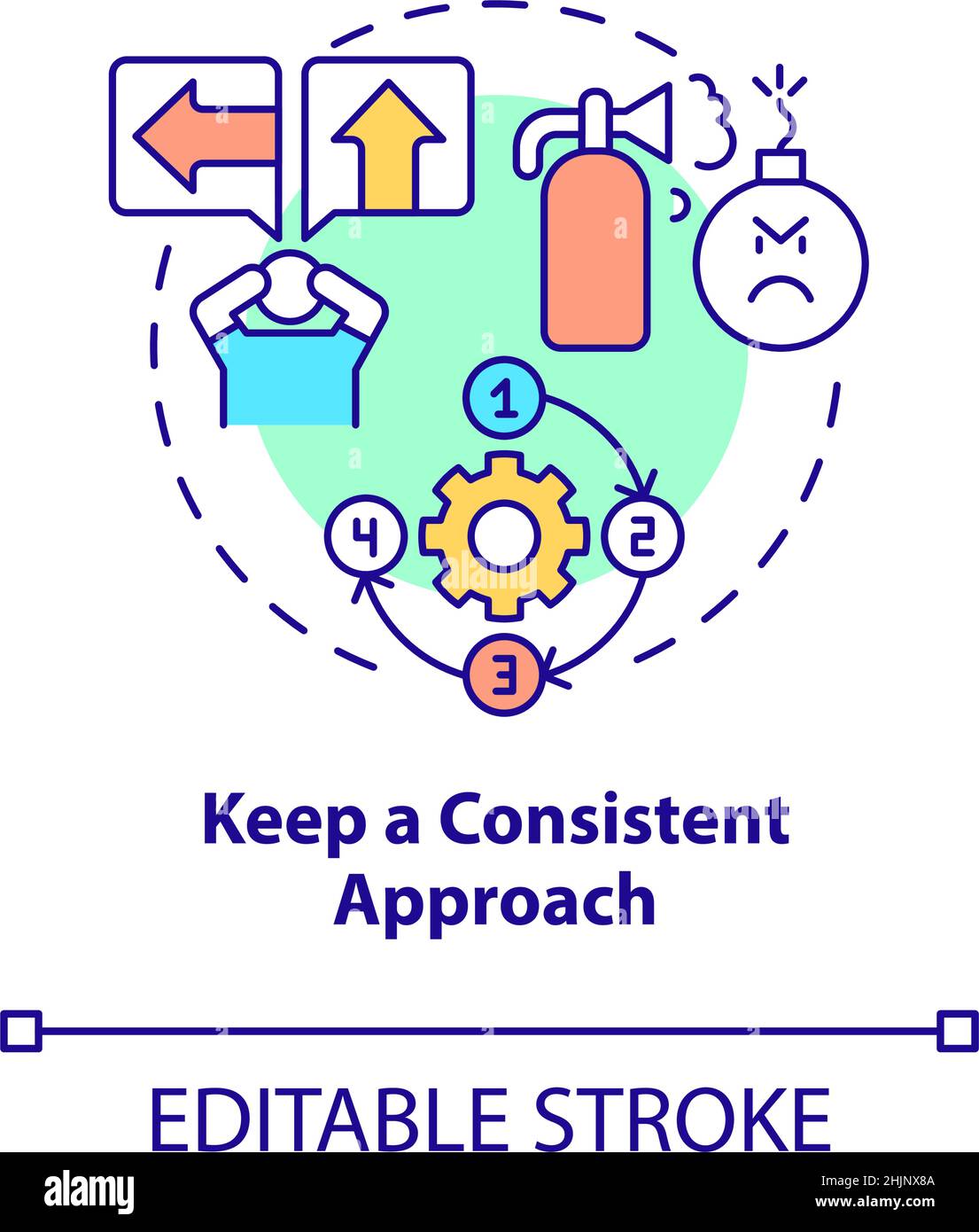Keep consistent approach concept icon Stock Vector Image & Art - Alamy