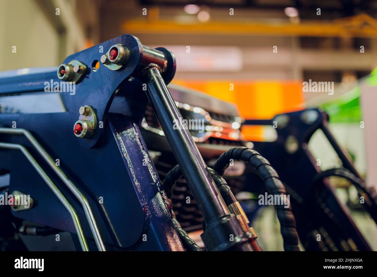 Hydraulic systems on agricultural machinery part of a new tractor Stock ...