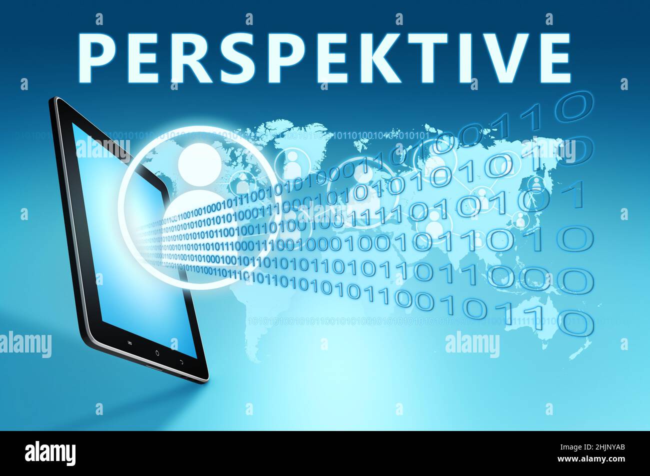 Perspektive - german word for perspective - text with social icons and ...