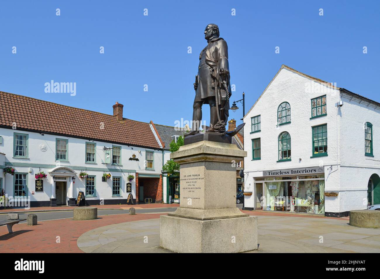 Sir John Franklin (Artic explorer)statue, Cornhill, Spilsby ...