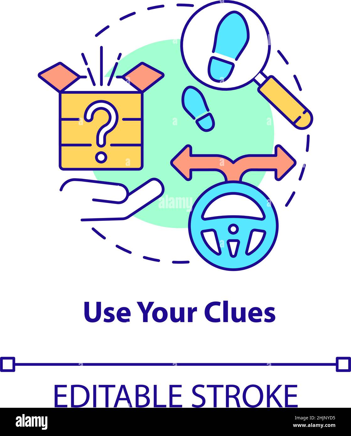 Use clues concept icon Stock Vector Image & Art - Alamy
