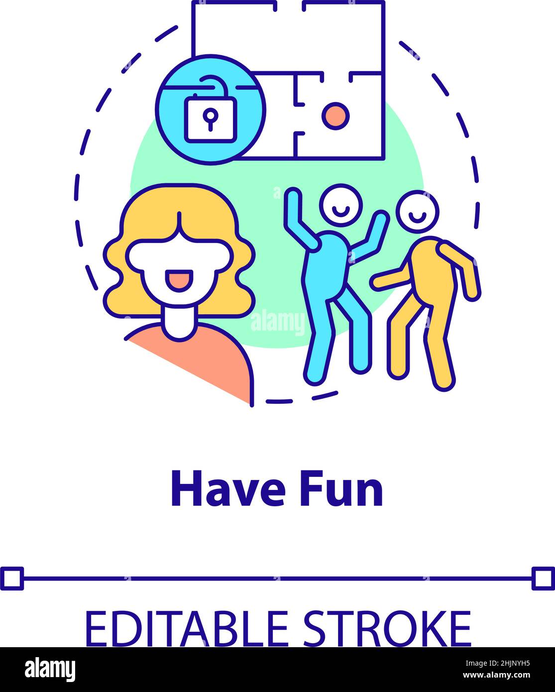 Have fun concept icon Stock Vector Image & Art - Alamy