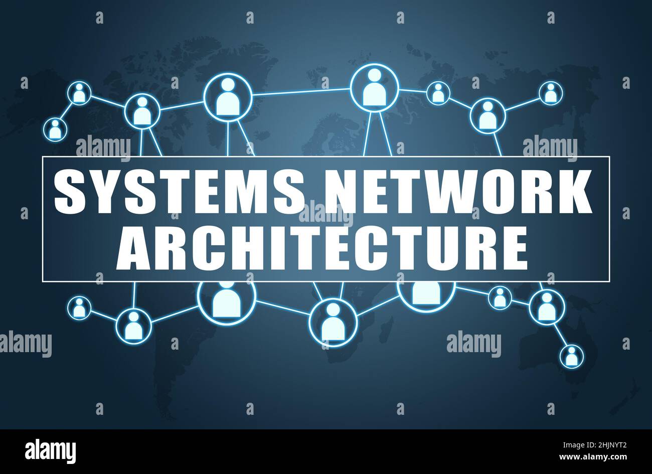 Systems Network Architecture - text concept on blue background with ...