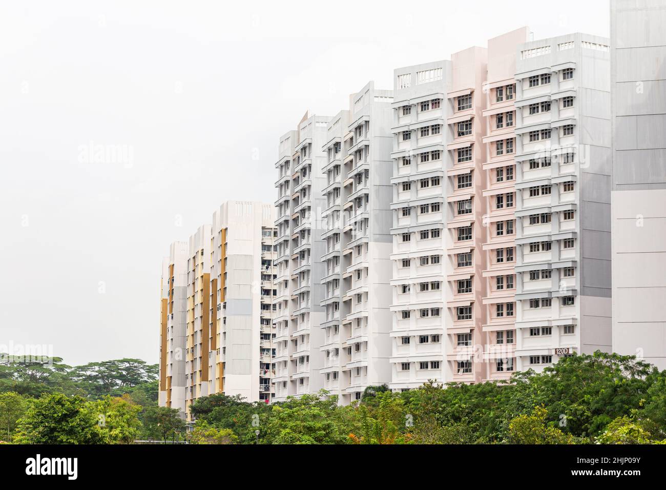 Singapore high rise apartments in a residential neighbourhood Stock ...
