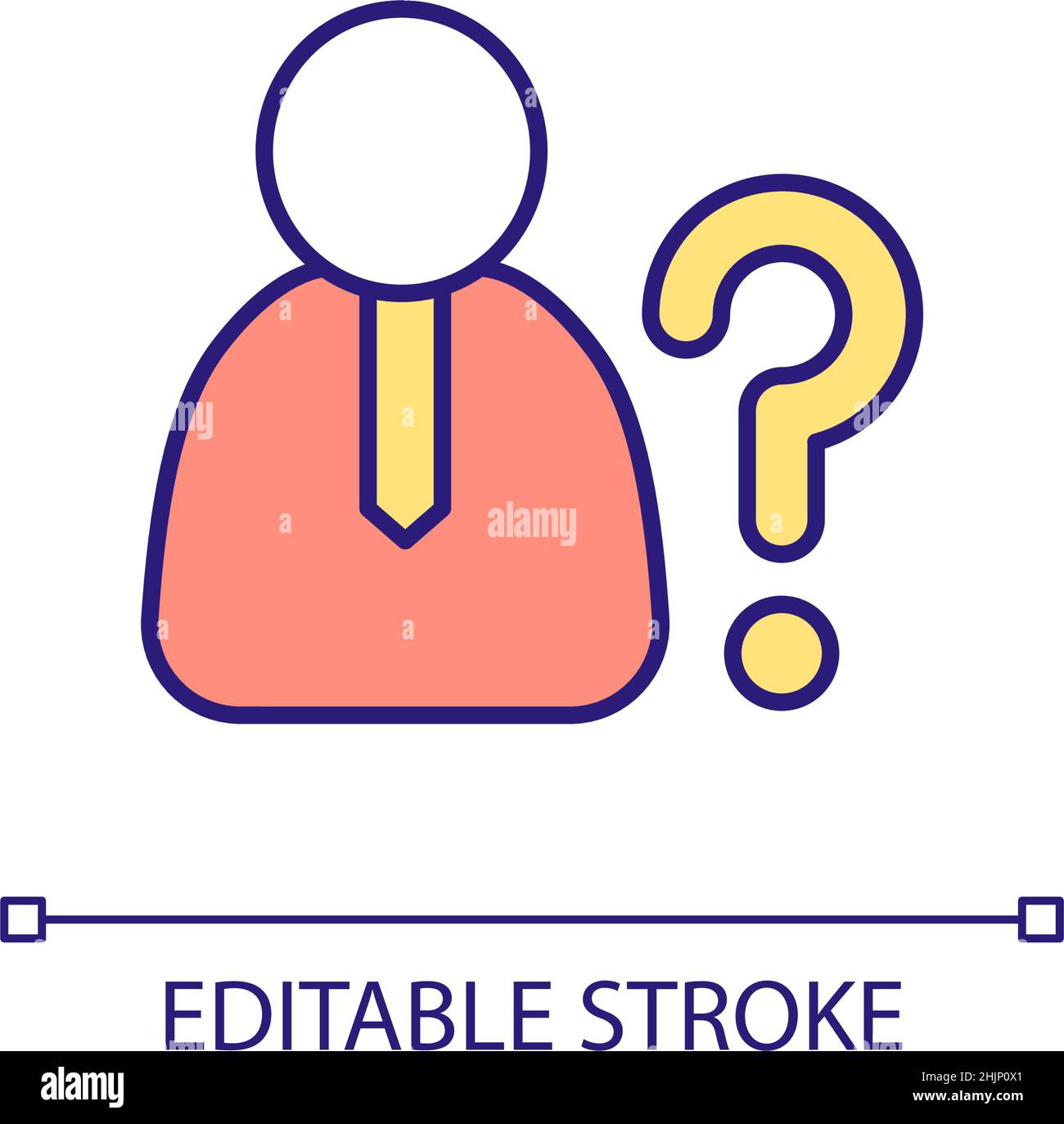 Unknown person RGB color icon Stock Vector Image & Art - Alamy